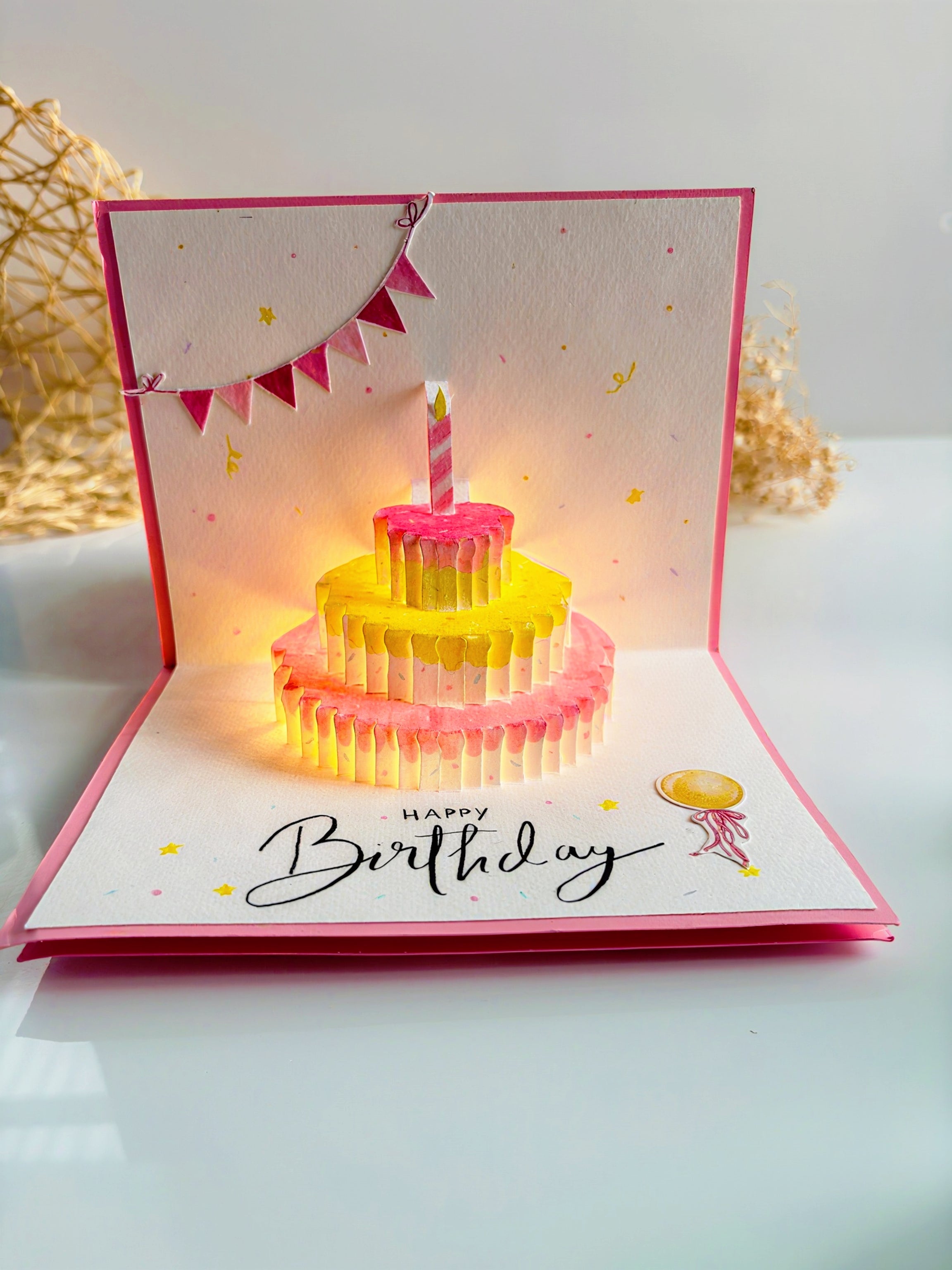 Light Up Cake Card – LED Birthday Surprise Gift Card for Loved Ones A ...